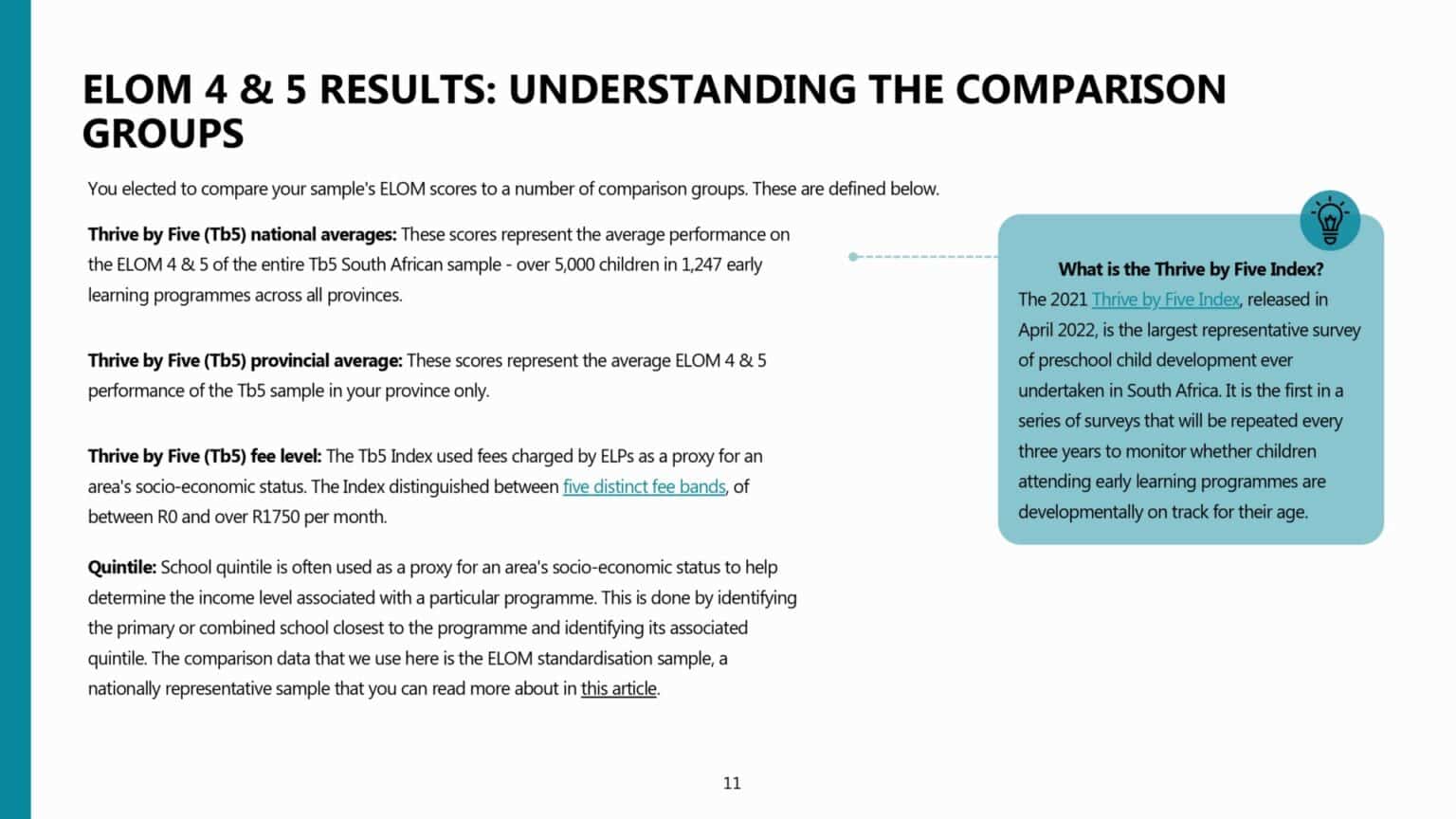 Updates to the ELOM Assessment Reports - DataDrive2030